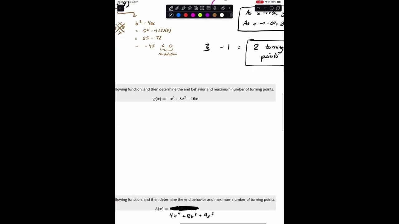 [ESBP 2024 - Rev] Functions, Part 3 (End Behavior, Zeroes, Multiplicities, Turning Points) - YouTube