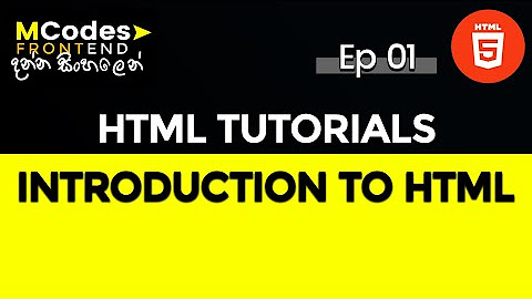 HTML Beginner Tutorials Sinhala - YouTube