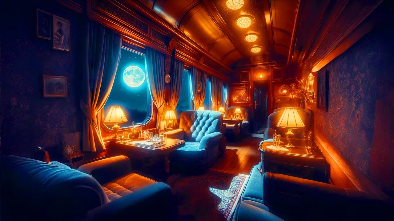 Enhanced Train Cabin Ambience | Blizzard Outside, Gentle Train Sounds ...