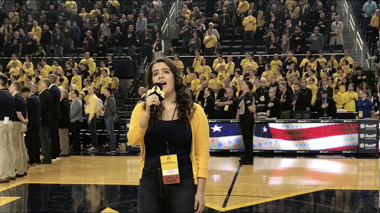 Madison Miller - National Anthem - University of Michigan Men's ...