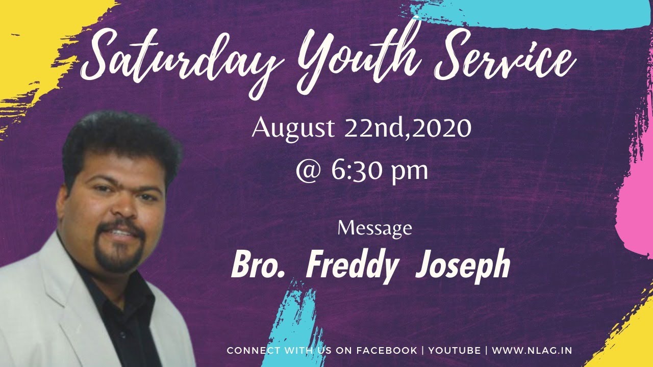Youth Service | Bro. Freddy Joseph | 22nd Aug 2020 - YouTube