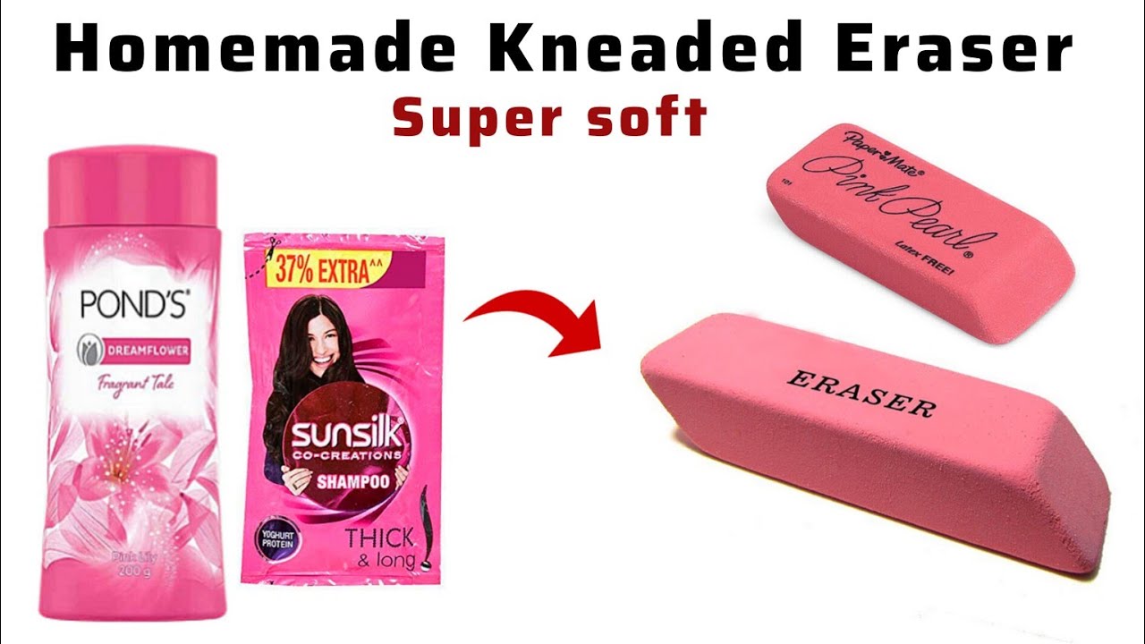 DIY/how to make eraser at home easy/homemade kneaded eraser/mouldit ...