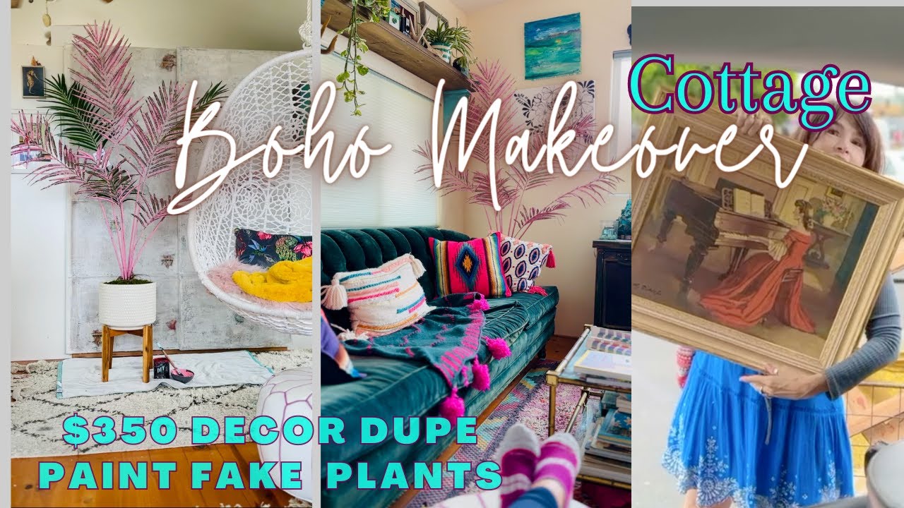Decorating a Boho Cottage with Thrifted decor/ DIY $350 dupe from ...