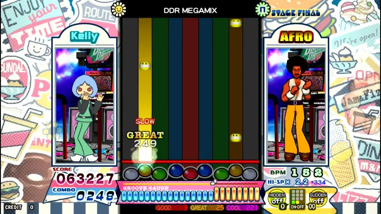 [ポップンミュージック] DDR / DDR MEGAMIX NORMAL ガイドSE付き [pop'n music] - YouTube