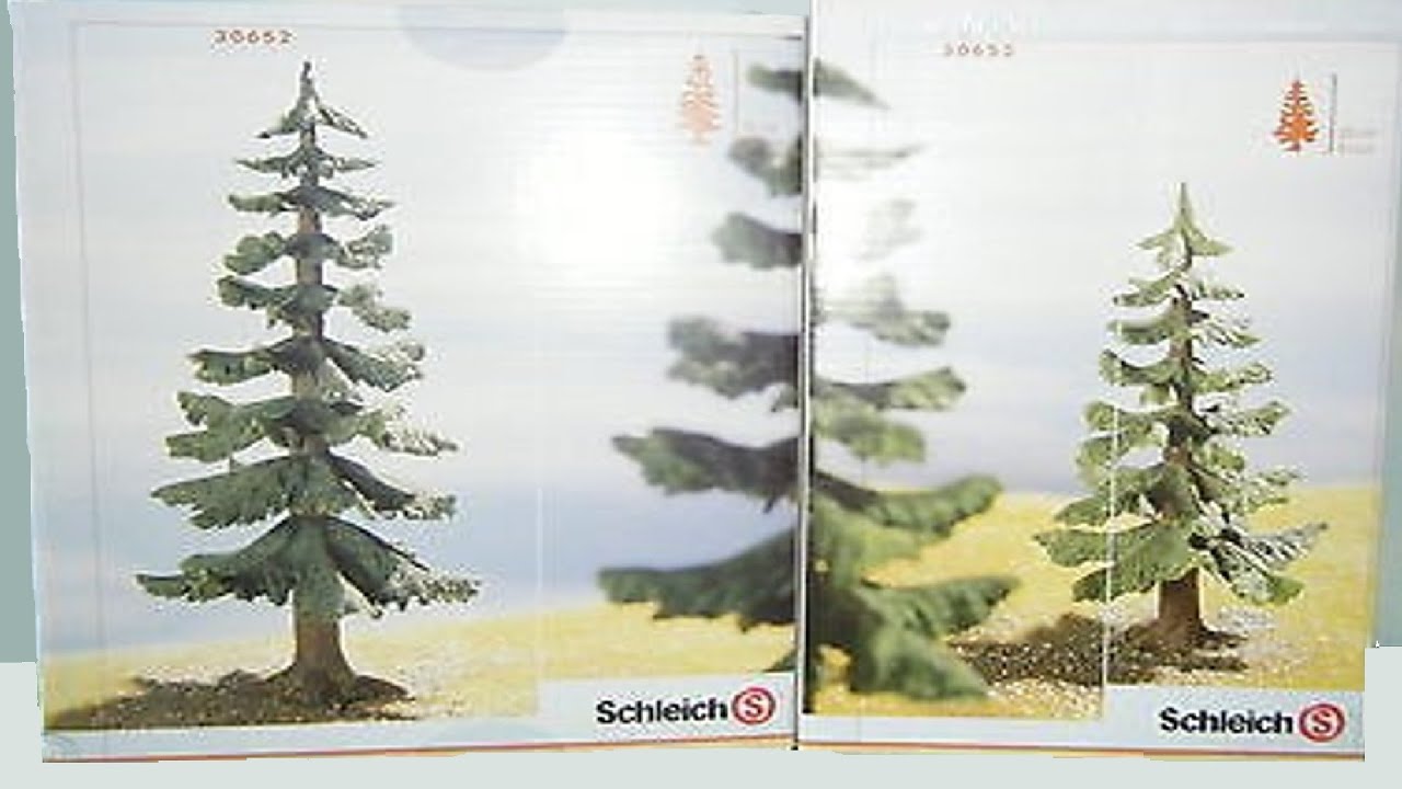 Schleich Fir Tree big(30652) & small(30653) Review! - YouTube