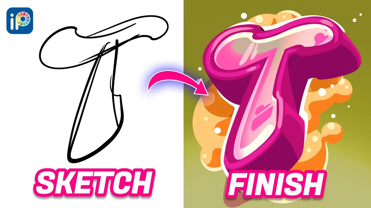 How to Easy Graffiti Letter T - Graffiti Alphabet Tutorial - YouTube