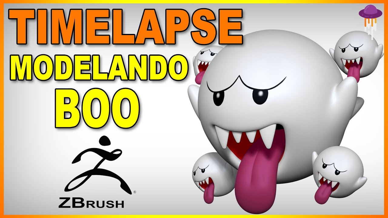 Modelando Fantasma Boo do Mario Bros Timelapse -Tutorial ZBrush - YouTube