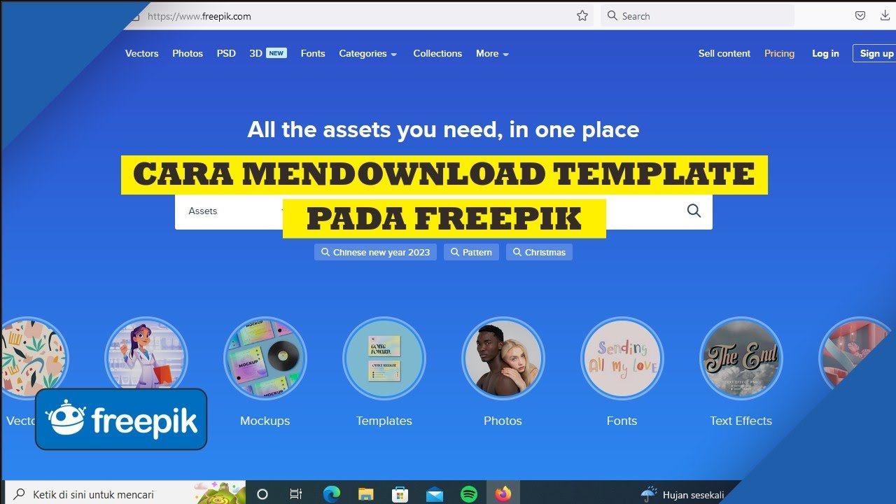 29#Tutorial: Cara Mendownload Template Desain Pada Web Freepik - YouTube