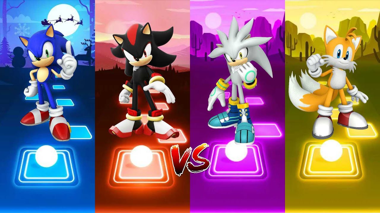 Sonic - Shadow - Silver - Tails | Tiles Hop EDM Rush! - YouTube