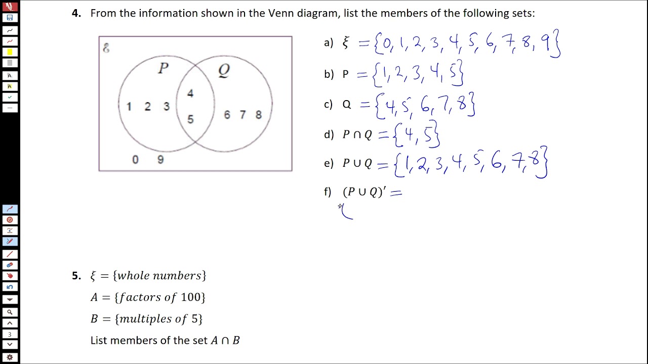Set Language and Notation (3 of 5) - YouTube