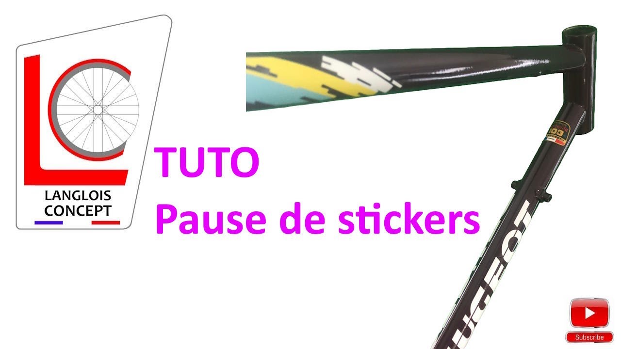 Comment poser des stickers sur cadre de vélo ? - YouTube