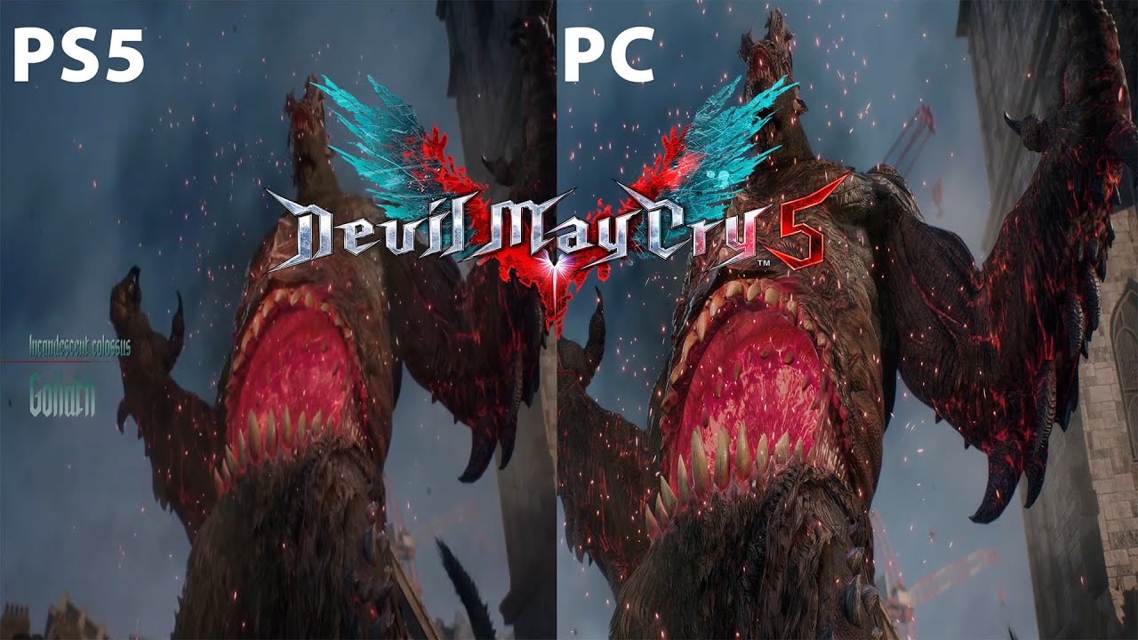 Devil May Cry 5 Gameplay | PC v.s. PS5 | Graphics Quality Comparison|RX ...