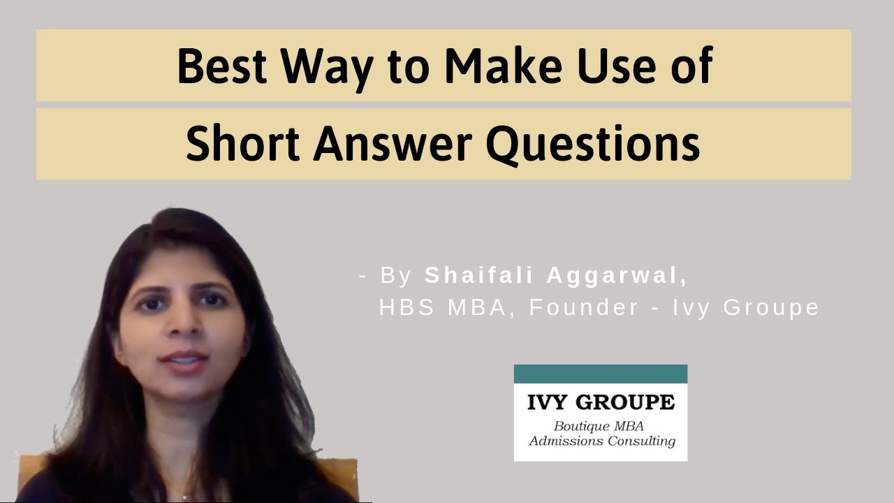 Best Way to Make Use of Short Answer Questions - YouTube