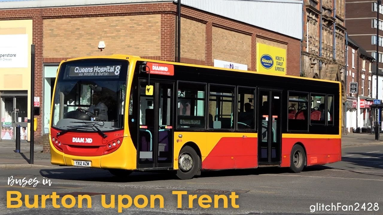 Buses in Burton upon Trent, England 2025 - YouTube