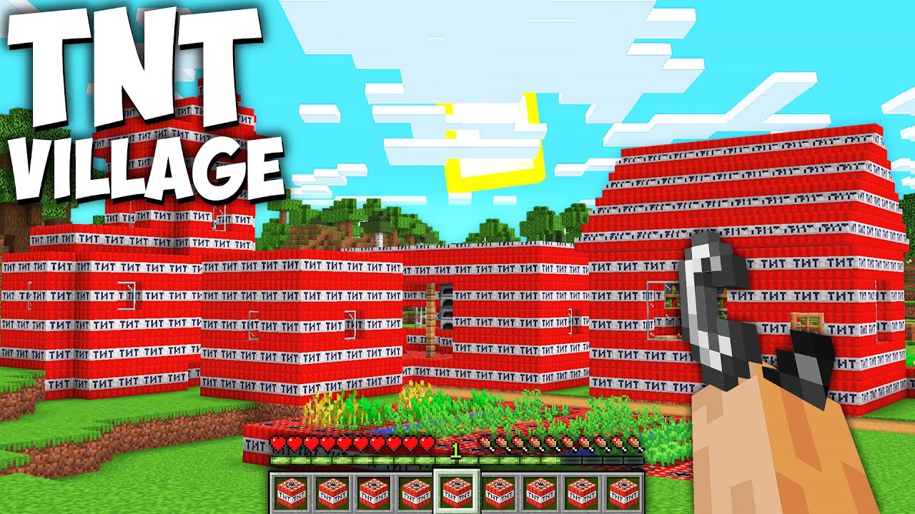 What happens if You Blow up a VILLAGE OF TNT ??? Giant TNT Explosion in ...