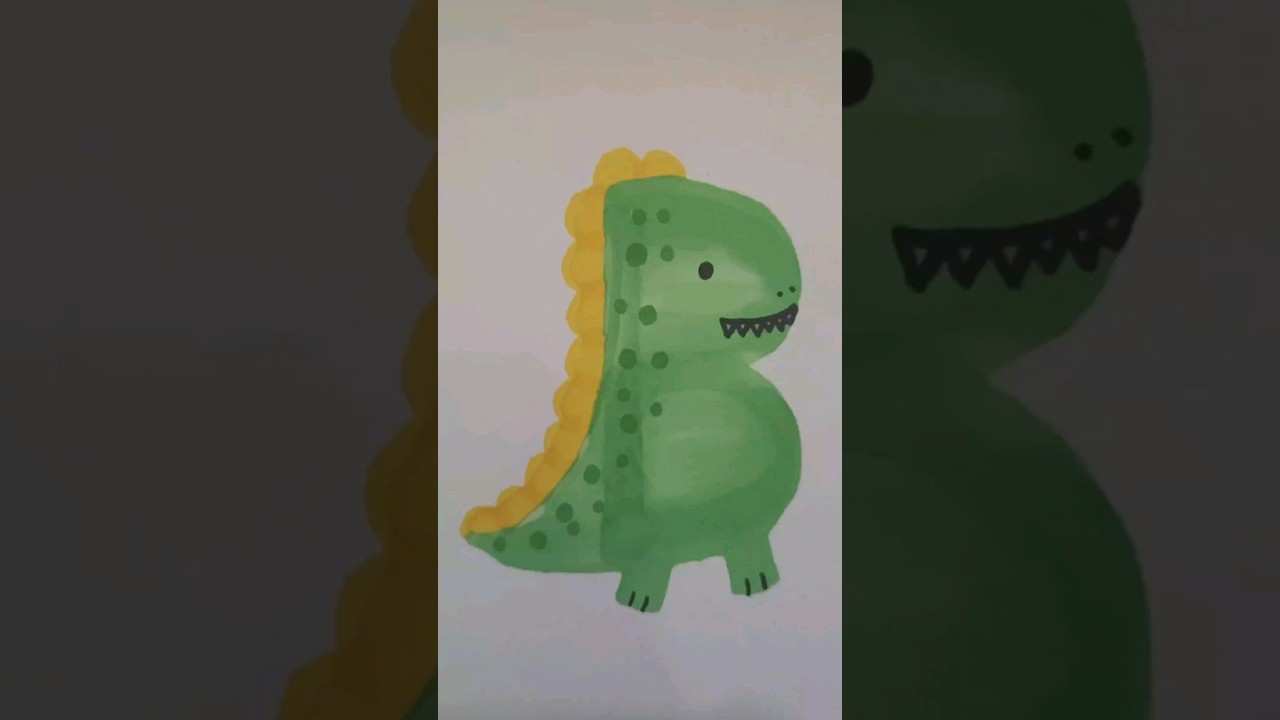How to draw a dinosaur with the letter B - YouTube