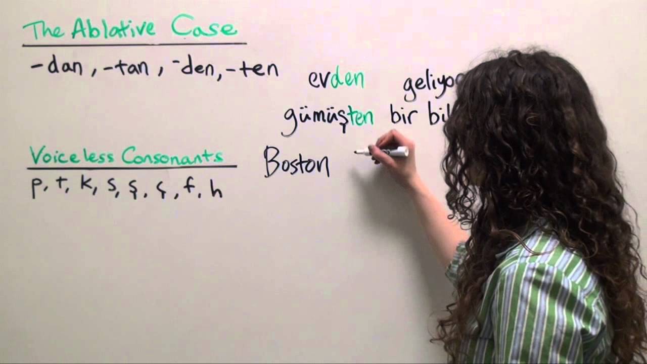 Turkish Grammar: The Ablative Case (from, through, than) - YouTube