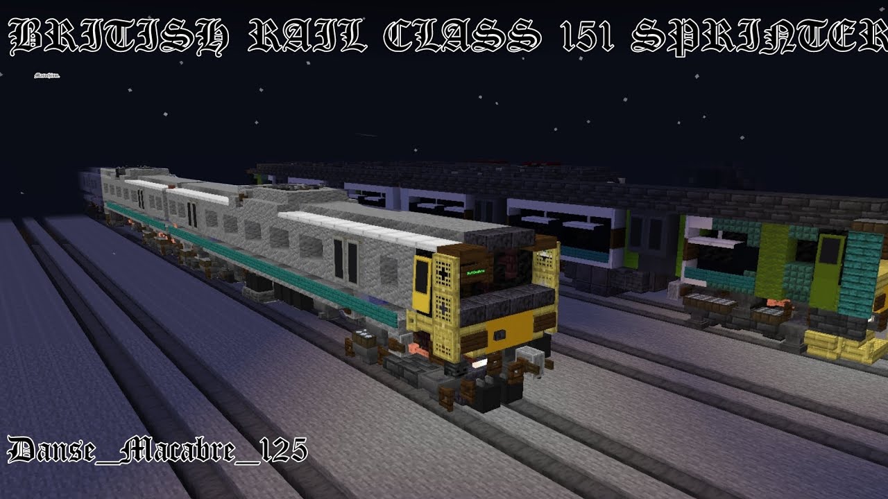 Minecraft British Rail Class 151 Sprinter tutorial. - YouTube