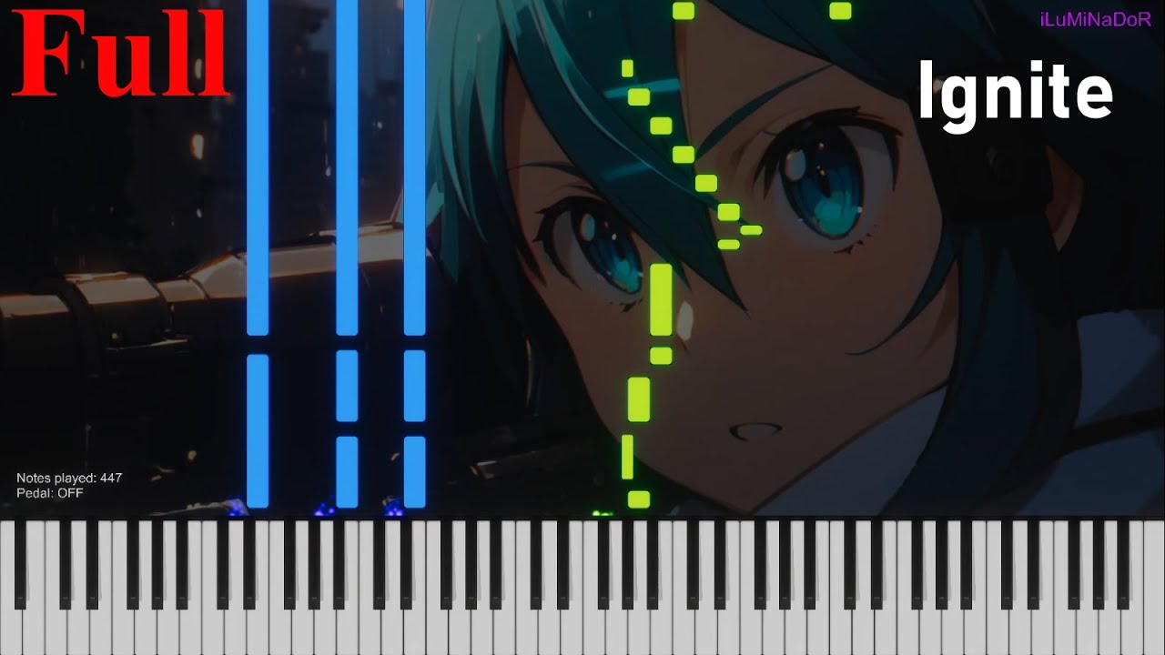 Ignite - Sword Art Online II OP 1 - Eir Aoi - Piano Tutorial - Full - Medium - YouTube