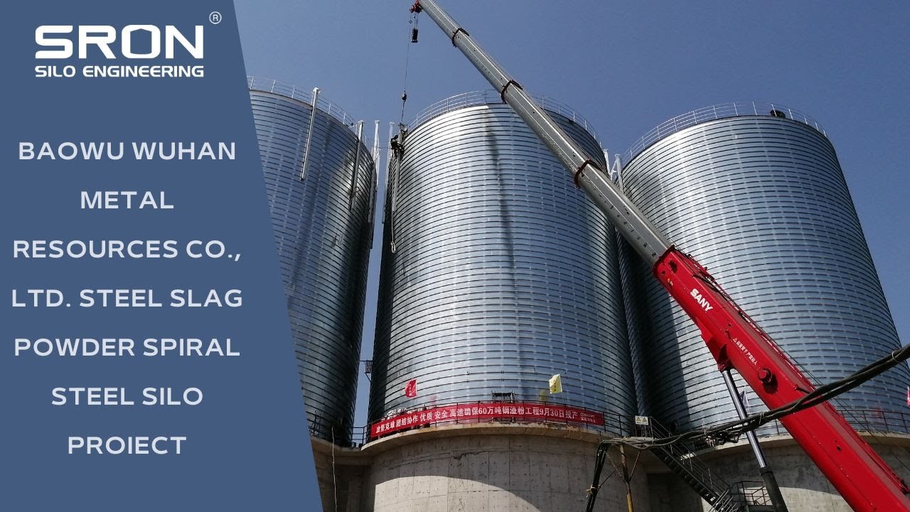 Steel Slag Powder Spiral Steel Silo Proiect-SRON Silo - YouTube