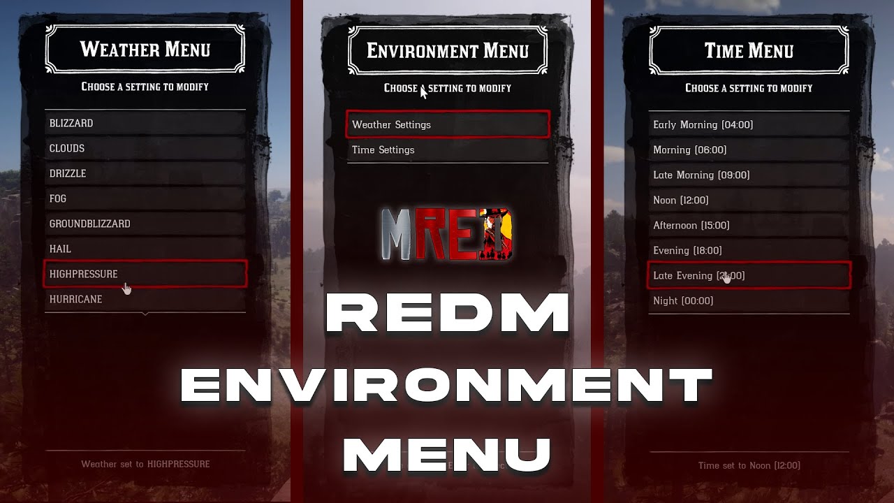 RedM Environment Menu: Ultimate Weather & Time Control Script for Red ...