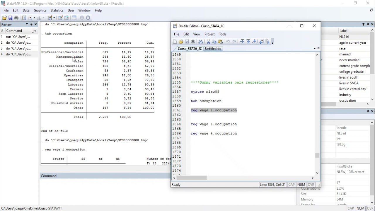 Stata Variables Dummy En Regresiones YouTube Stata Variables Dummy En Regresiones YouTube