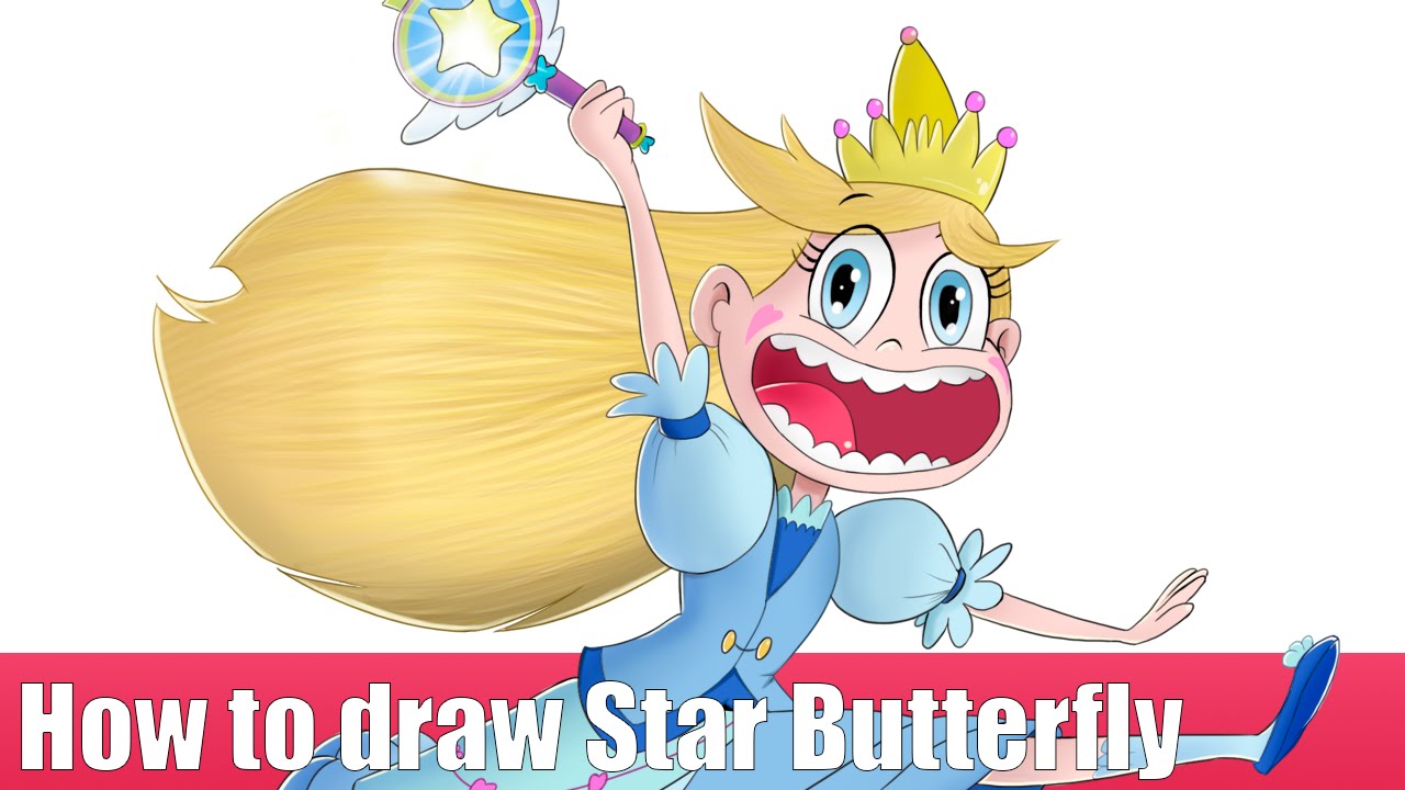 How to draw Star Butterfly - YouTube