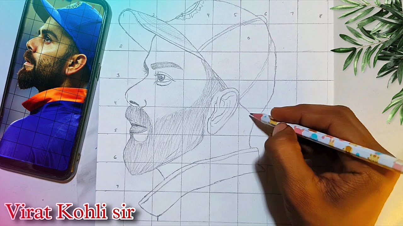 Virat Kohli drawing step by step | How to draw the picture of Virat ...