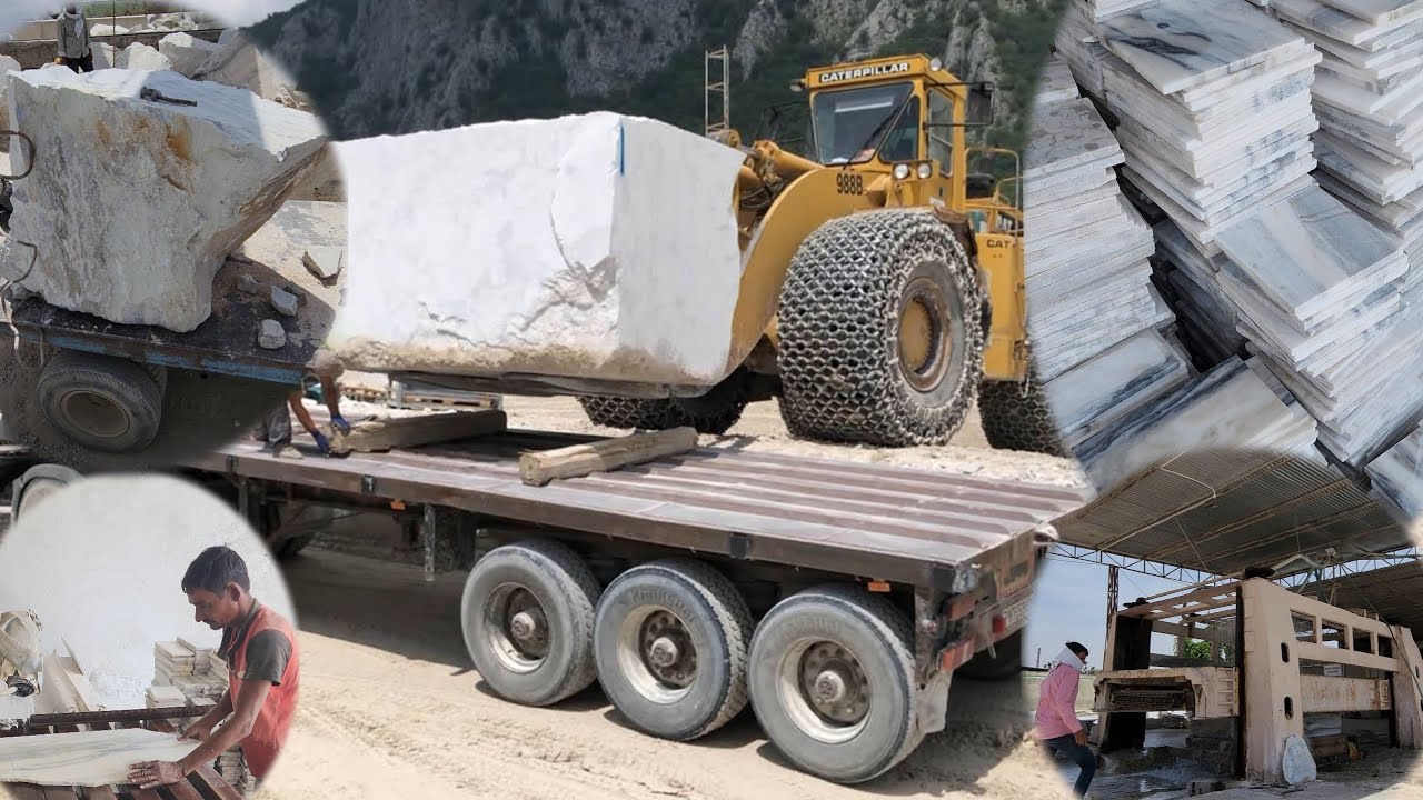Marble Mining & Tiles Making Process In Factory - YouTube