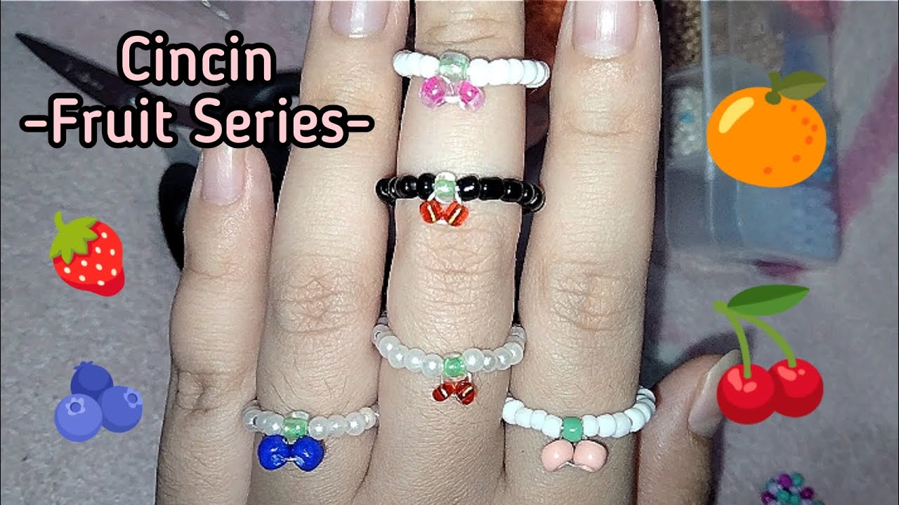 🍒TUTORIAL CINCIN MANIK-MANIK BENTUK BUAH FRUIT SERIES🫐 Simple tapi ...