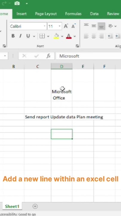 Excel Hack: How to Add Multiple Lines in One Cell! #excel #exceltips # ...