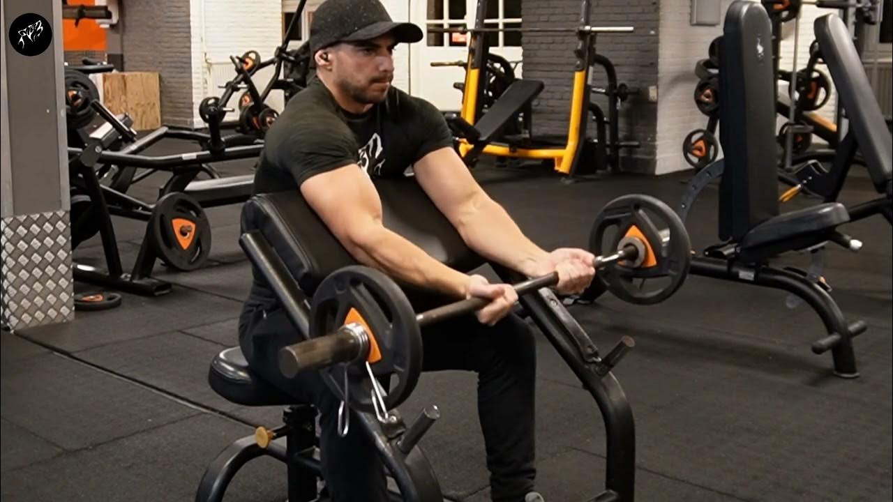 Preacher Curls Demonstration For Beginners - (How To) Bicep Exercises Demo #preachercurl - YouTube