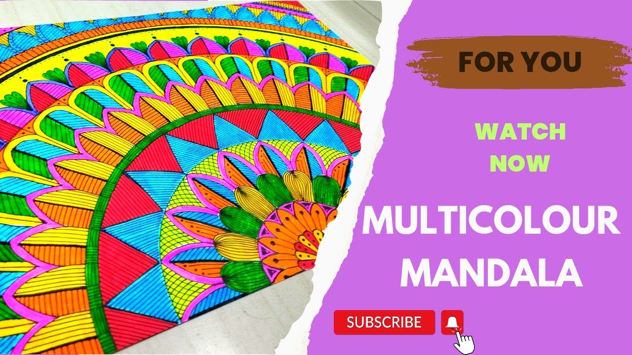How to draw Multicolour mandala art. @RahulGuha26 - YouTube