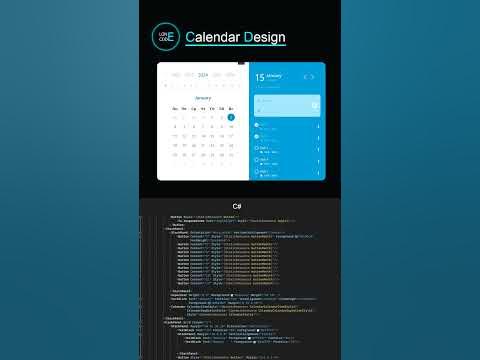 Calendar Wpf C# #shorts #design #code #wpf #csharp - YouTube
