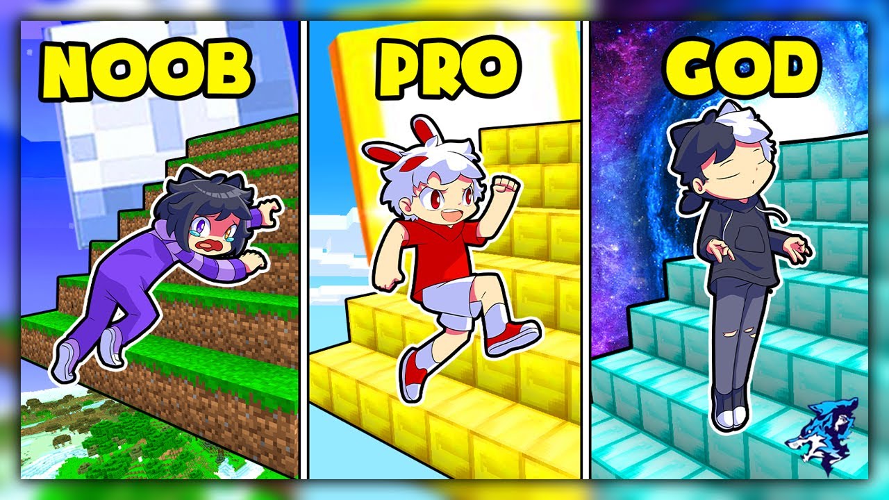 Siro Và Noob Ruby Xây 1000 Bậc Thang Lên Mặt Trời *Siro Xây Bậc Thang ...