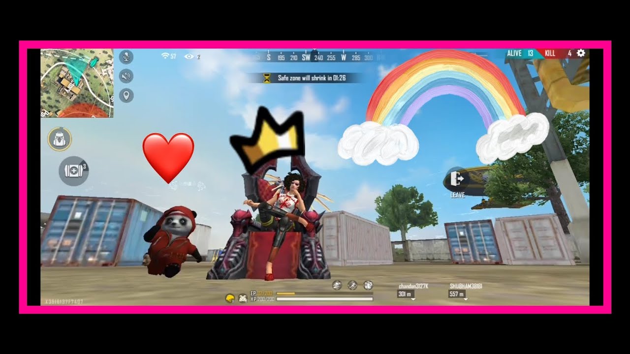 Free fire queen of fun match 👑👒👒💎 - YouTube