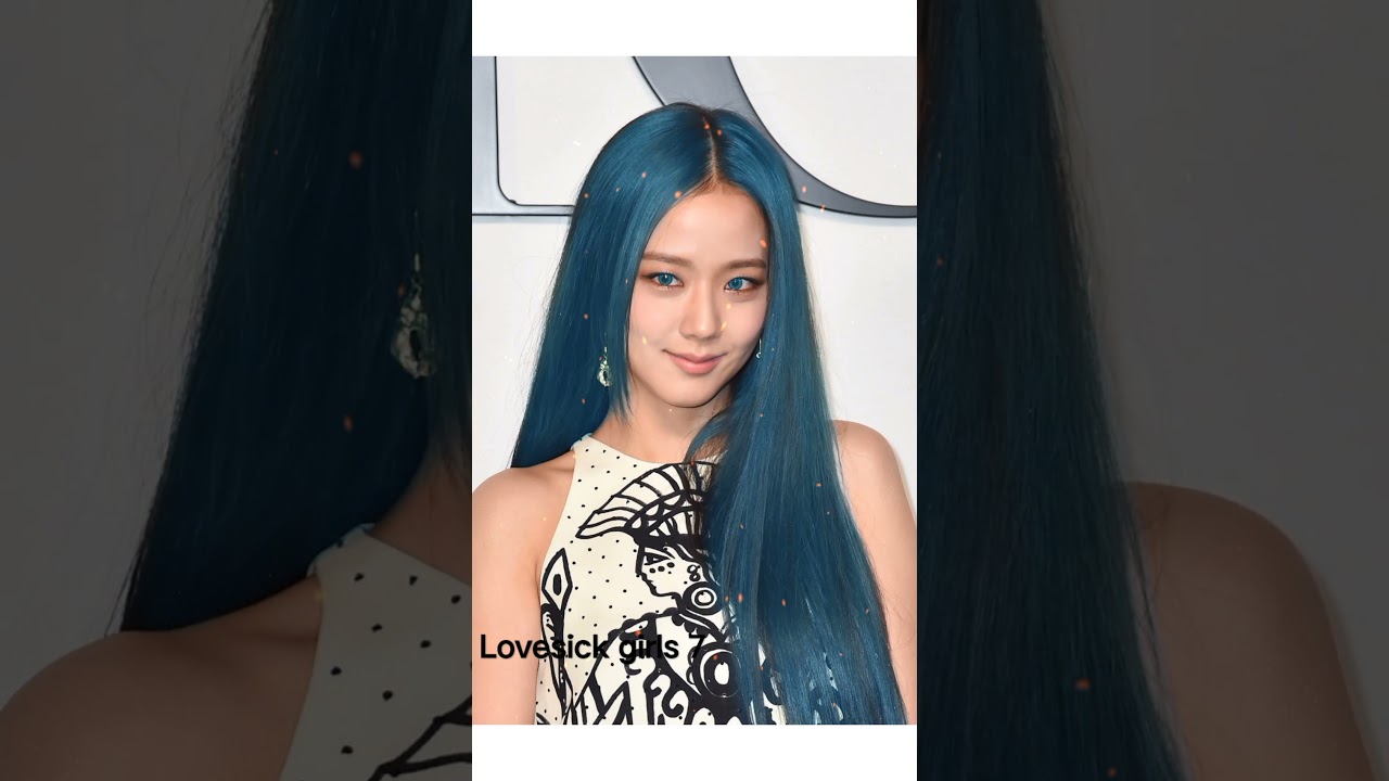 Blackpink jisoo with soft blue hair colour||requested video|| request ...