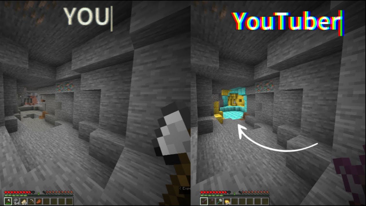 You vs Youtuber #minecraft - YouTube