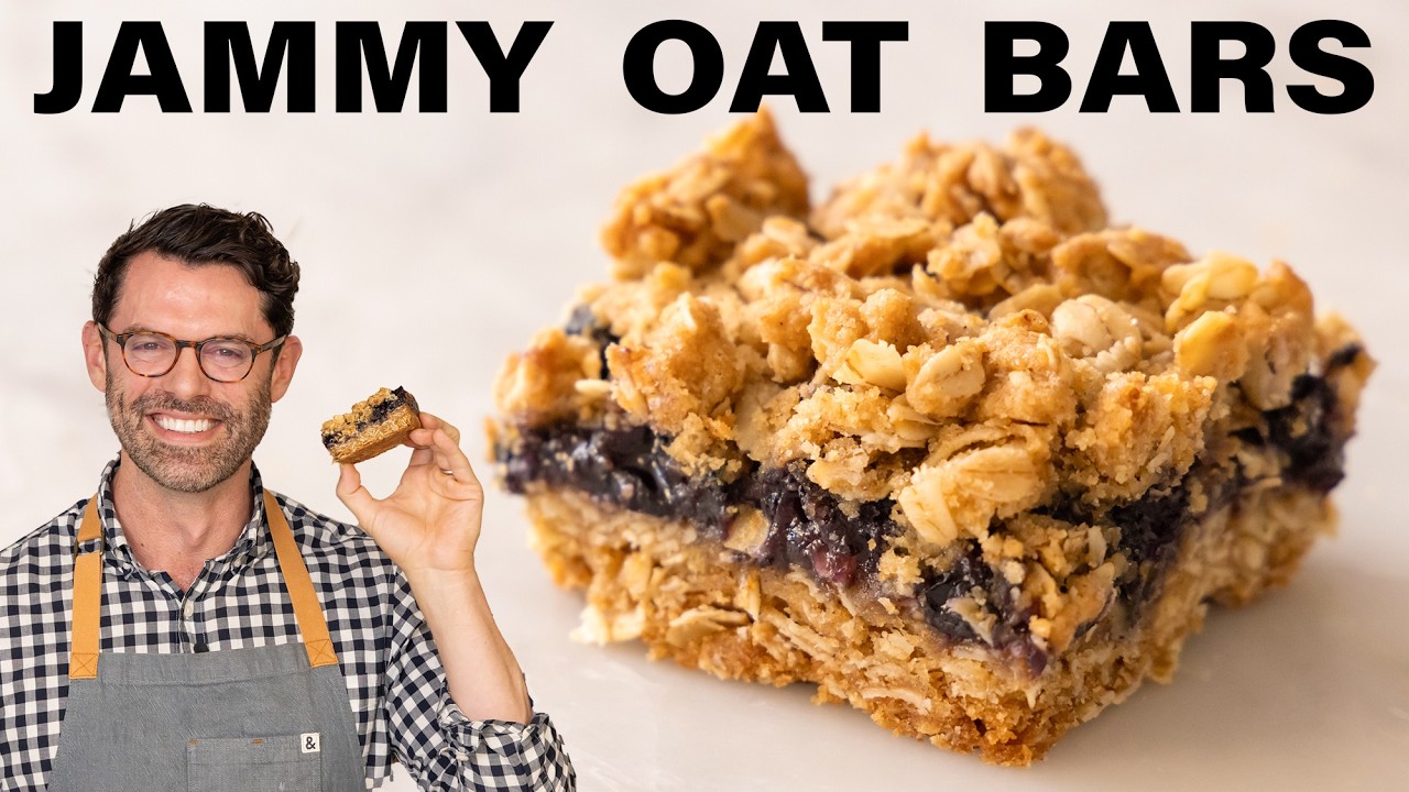 EASY Jammy Oat Bars Recipe - YouTube
