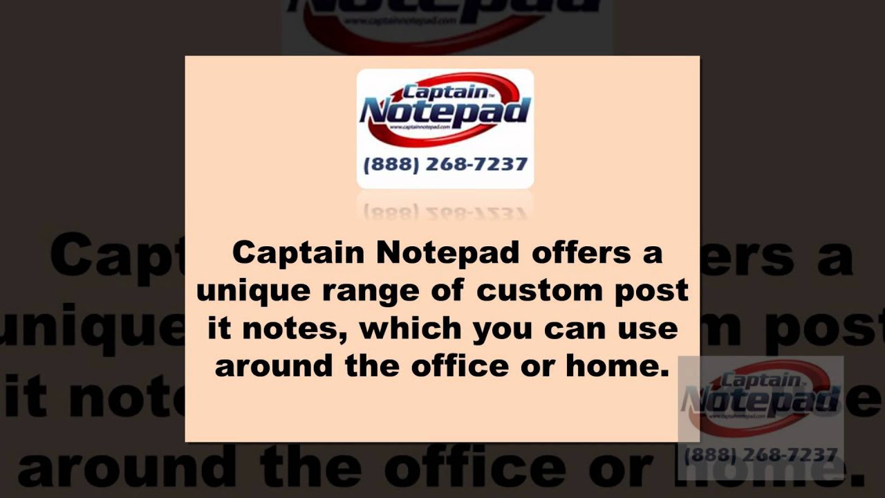 Captain Notepad | Post It Notes - YouTube