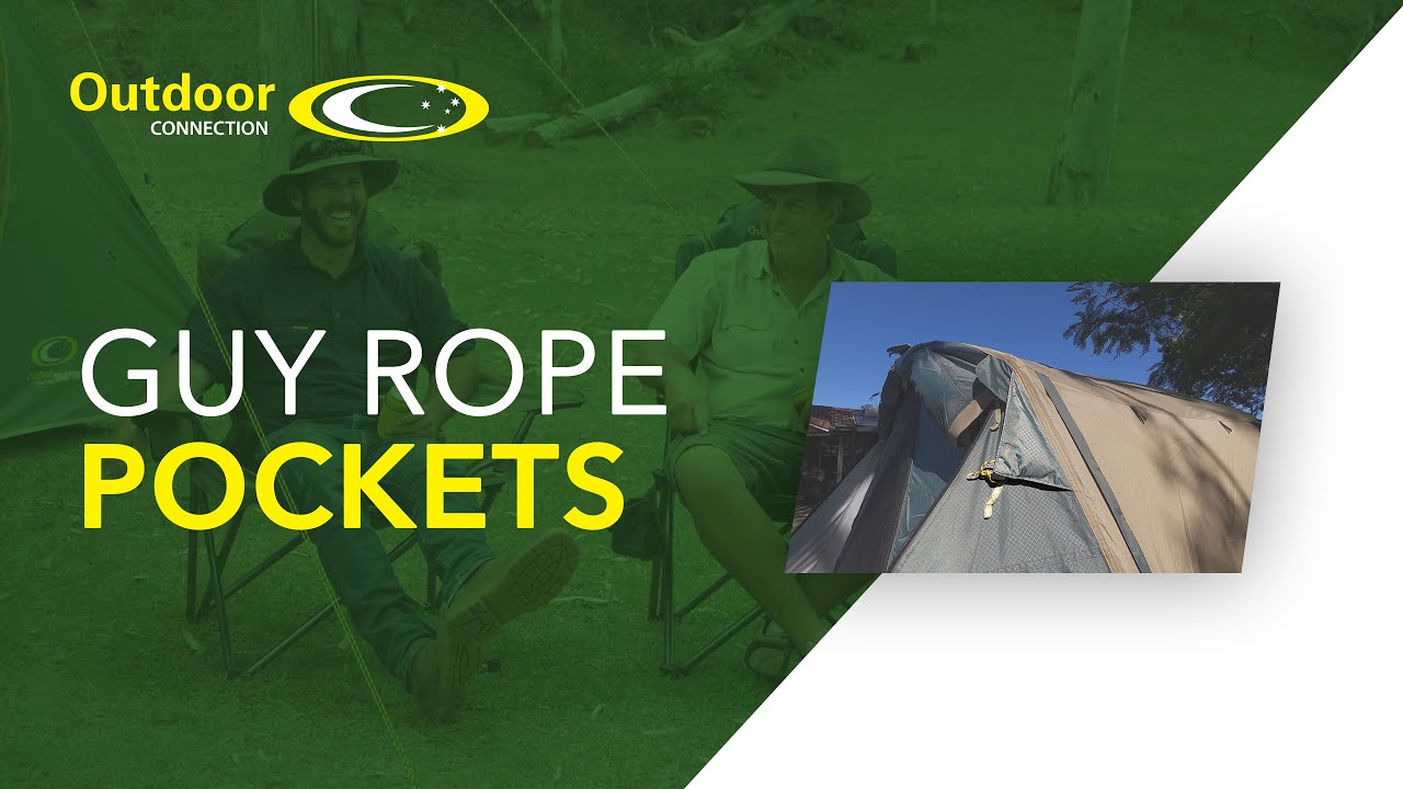 Outdoor Connection Guy Rope Pockets Features - YouTube