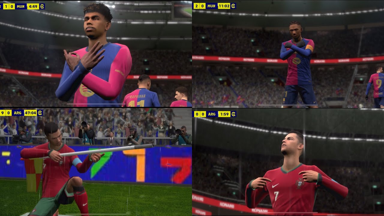 All New Celebrations in eFootball 25 😍 | Ronaldo, Messi, Gyokeres and ...