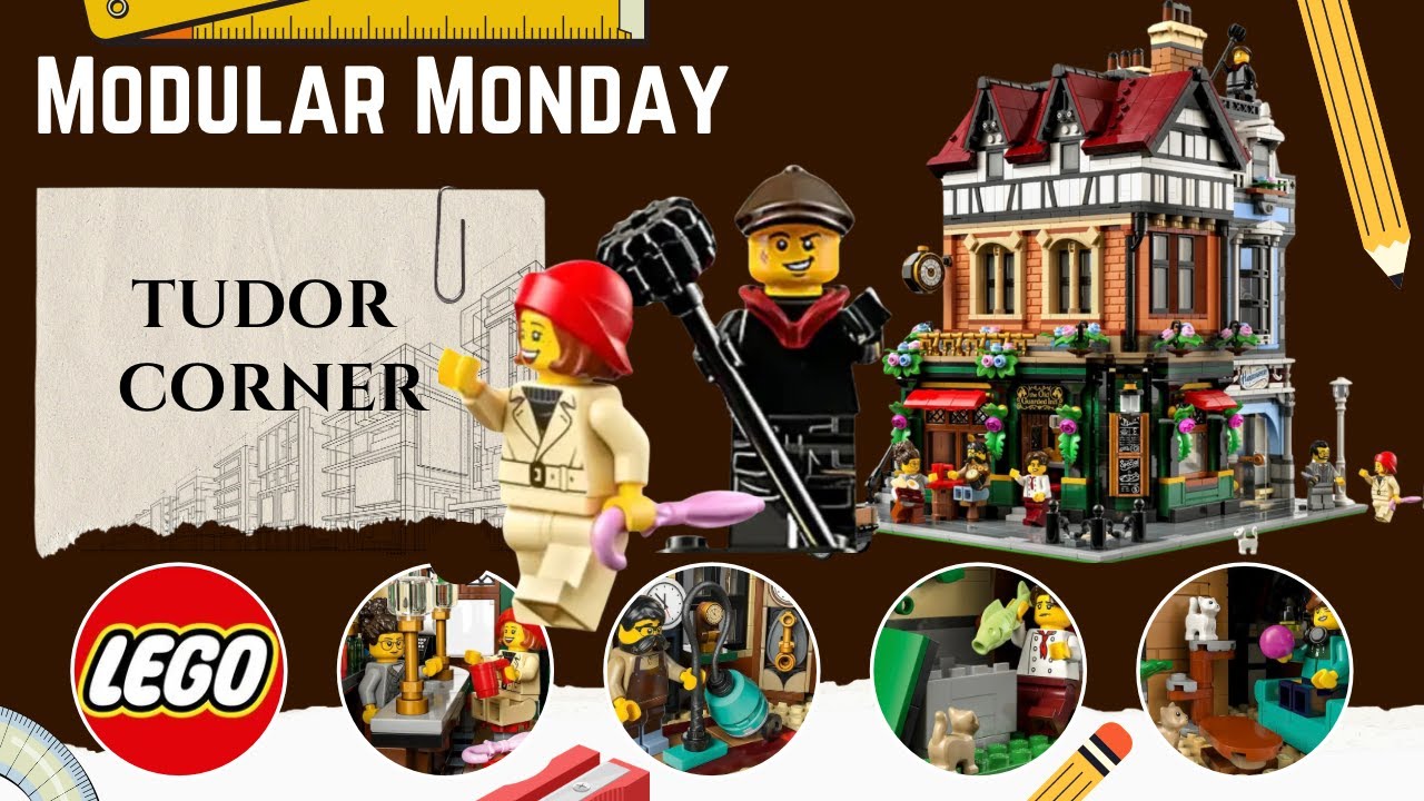 NEW LEGO 2025 Modular Building: Tudor Corner (10350) + Corner Kiosk ...