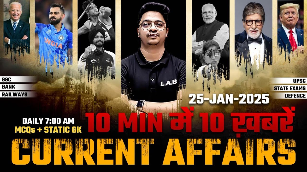 25 January Current Affairs 2025 | Current Affairs Today | Daily Current ...