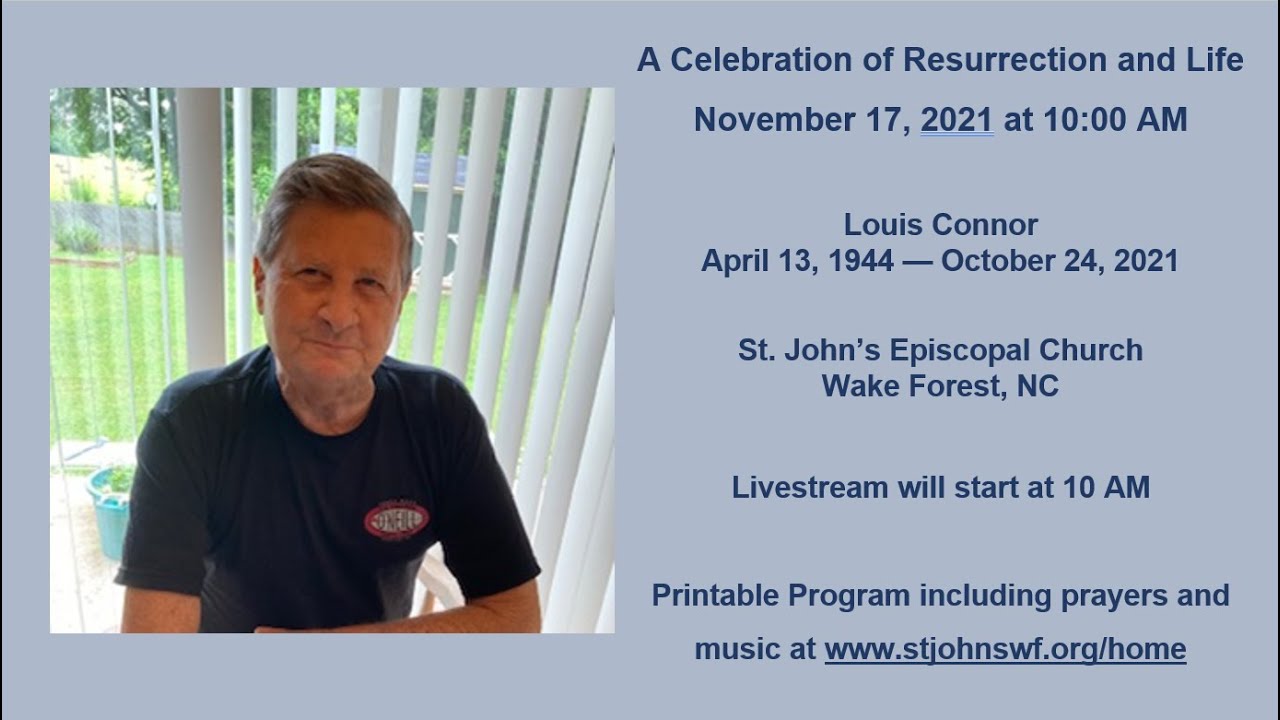 Louis Connor Memorial Service 11-17-2021 - YouTube