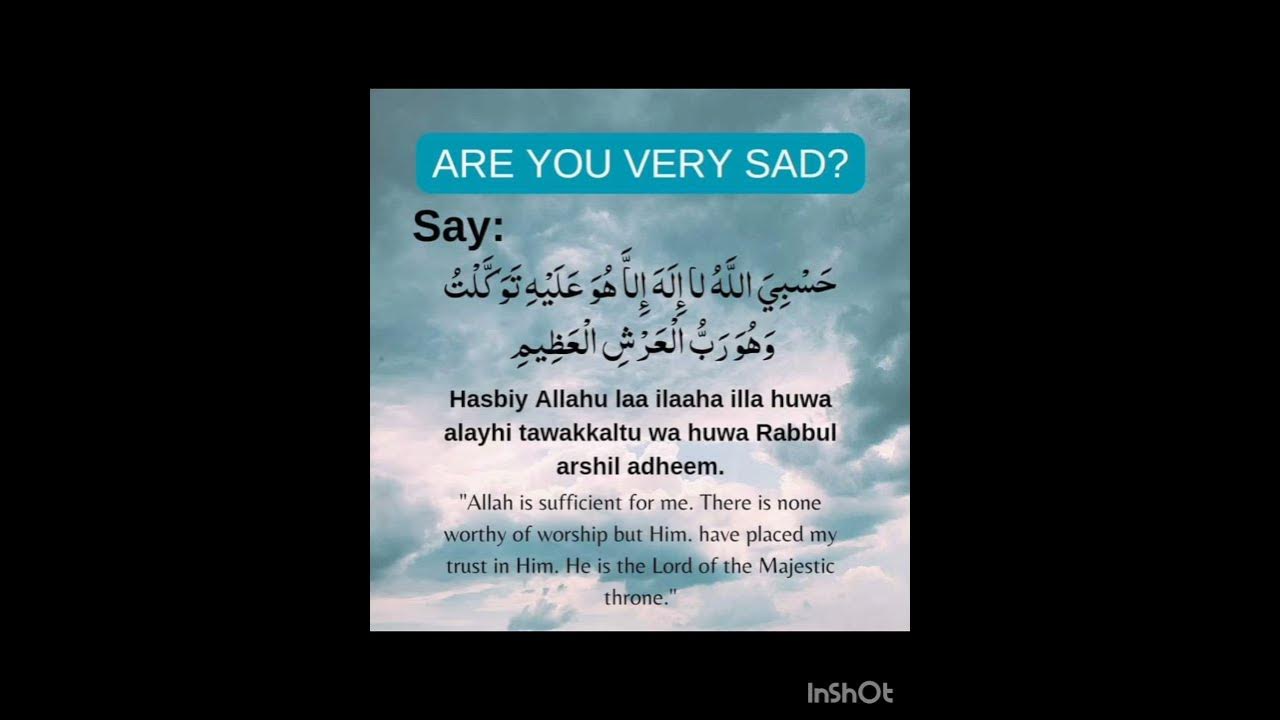 Dua to Get rid of Sadness! - YouTube