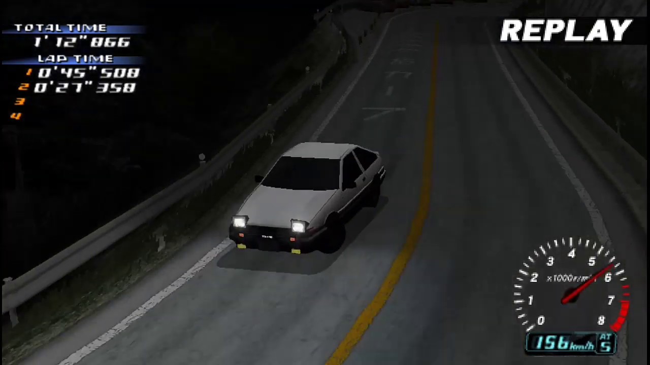 initial d street stage psp with running in the 90s - YouTube