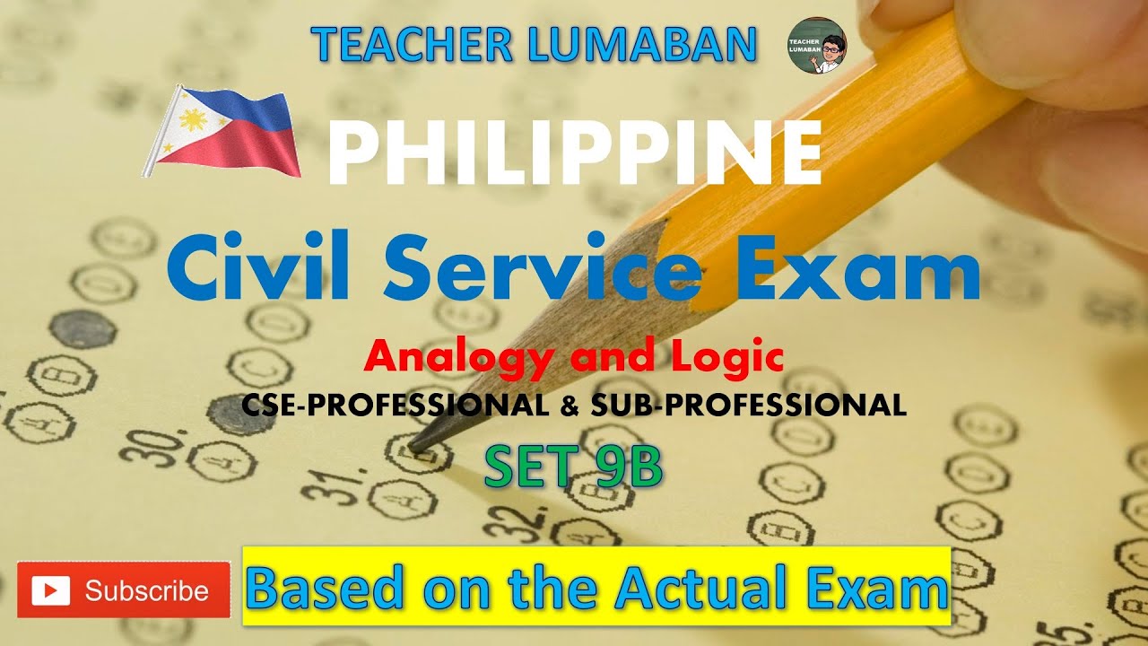 Civil Service Exam Set 9B Analogy And Logic Teacher Lumaban YouTube Civil Service Exam Set 9B Analogy And Logic Teacher Lumaban YouTube