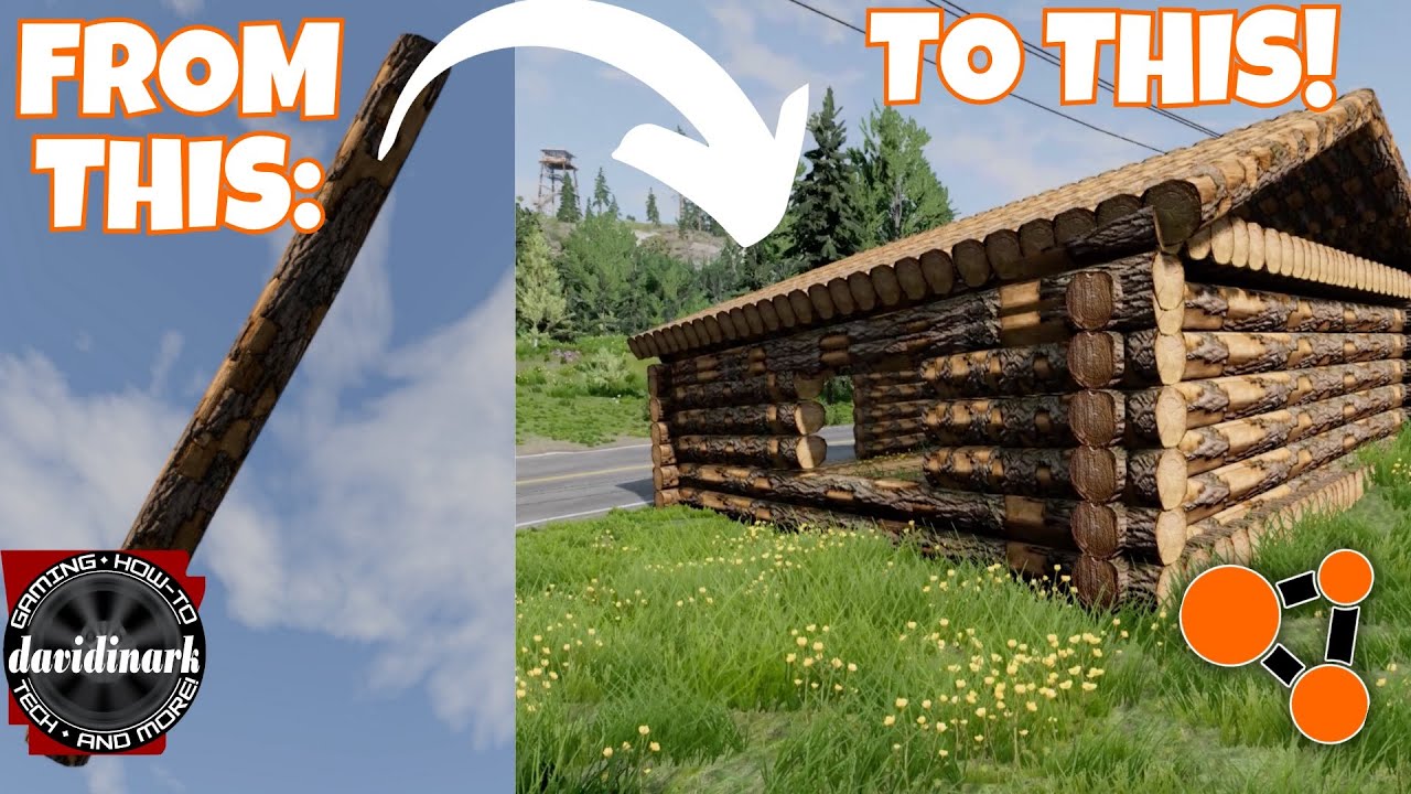 BeamNG Drive Tutorial: Create LOG CABIN from ONE Log! How to Play ...
