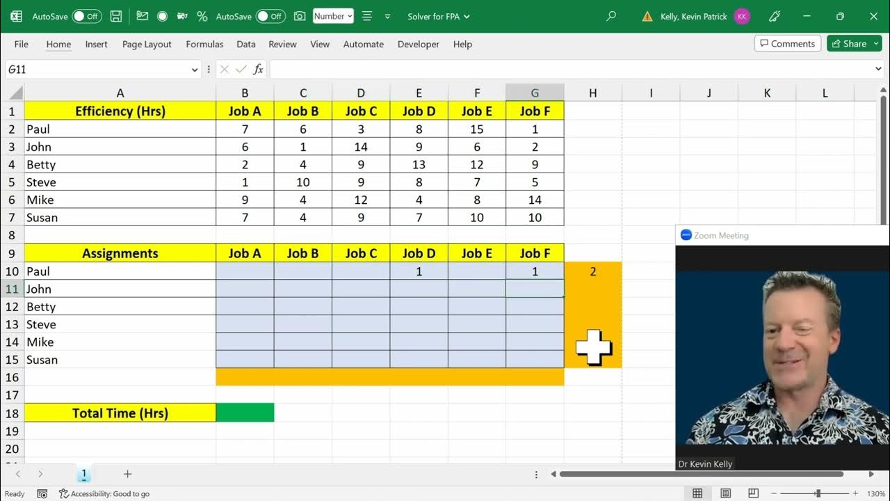 Excel's Solver Demo - YouTube